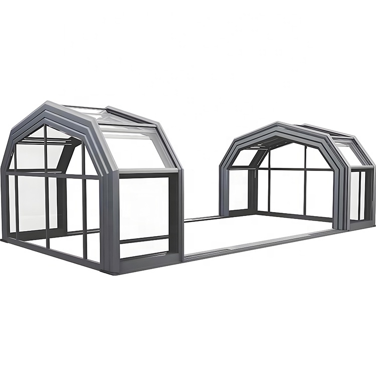 Modern Aluminium Custom Motorized Retractable Glass Houses Enclosure ...