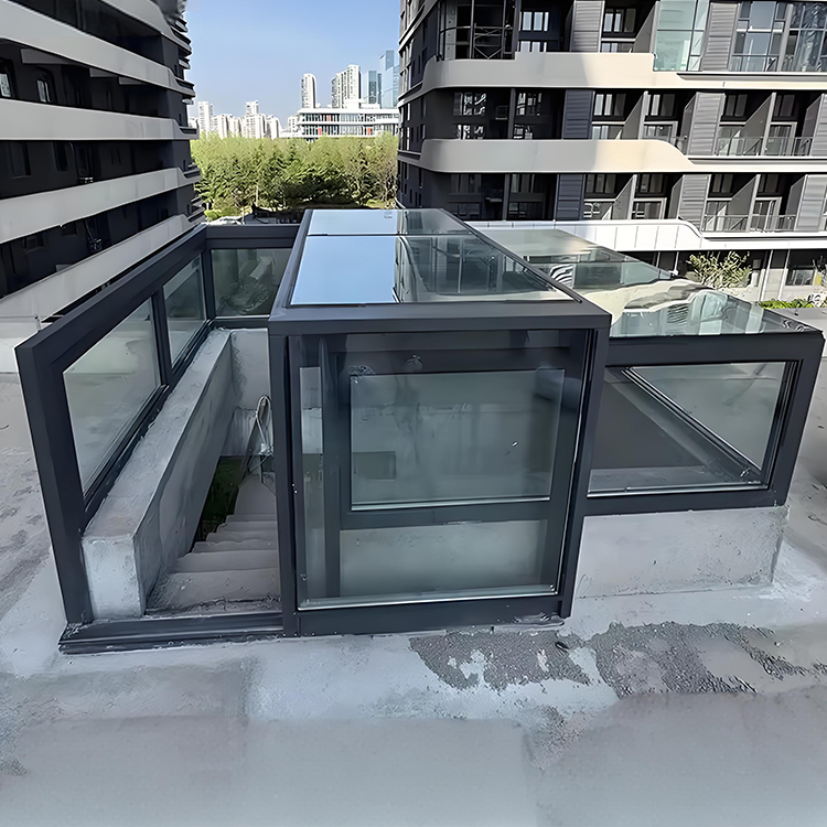 Modern Motorized Electric Retractable Skylights Open Room Flush Sliding ...